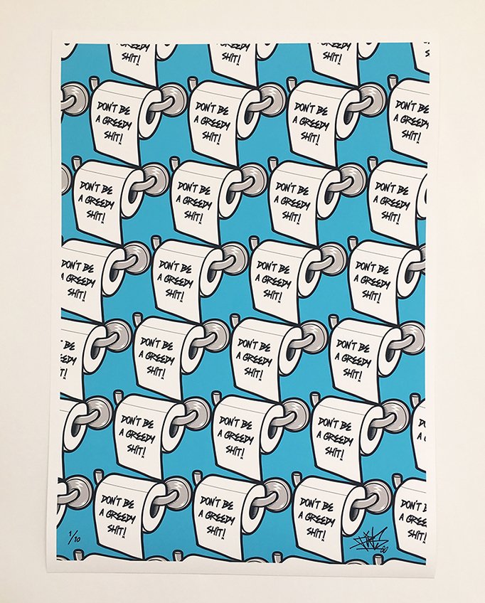 'LOO ROLL' - GICLEE PRINT *AVAILABLE - Pinspired